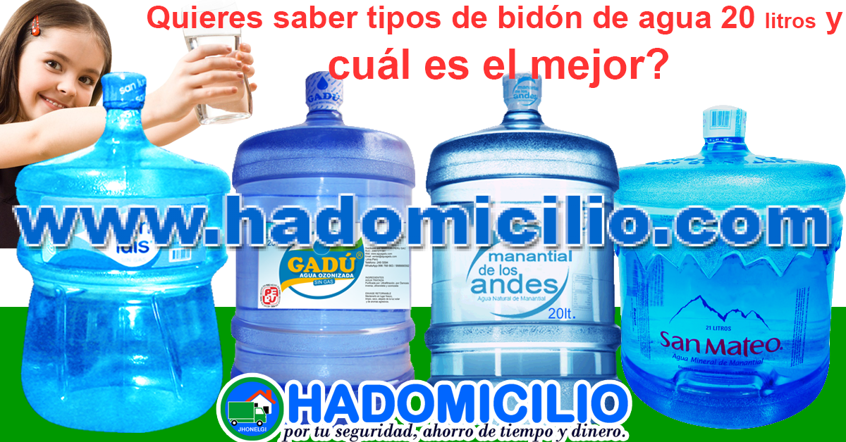 ¿Tipos de Bidón de agua 20 litros y cuál es el mejor agua ...